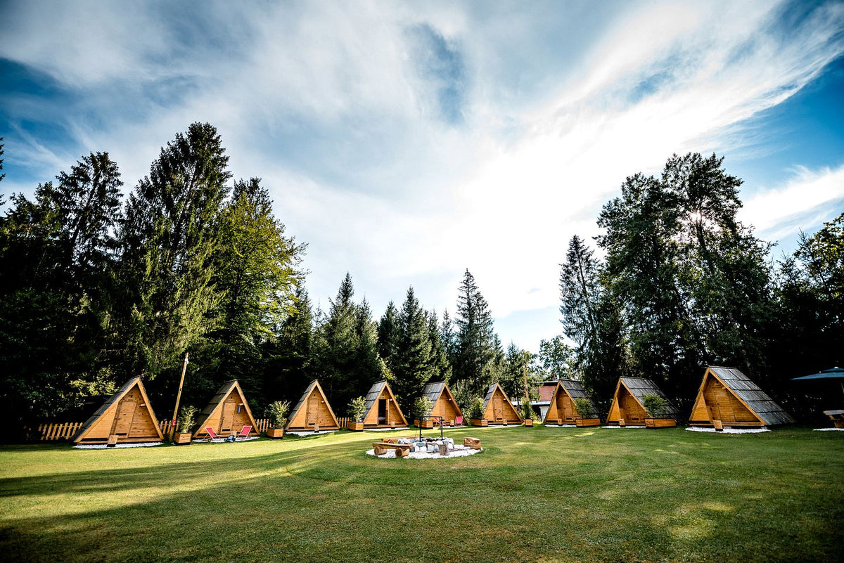 Healthlighten A-frame Camping Pod for 1-2 Persons, 8'W x 8'D x 8'H ...